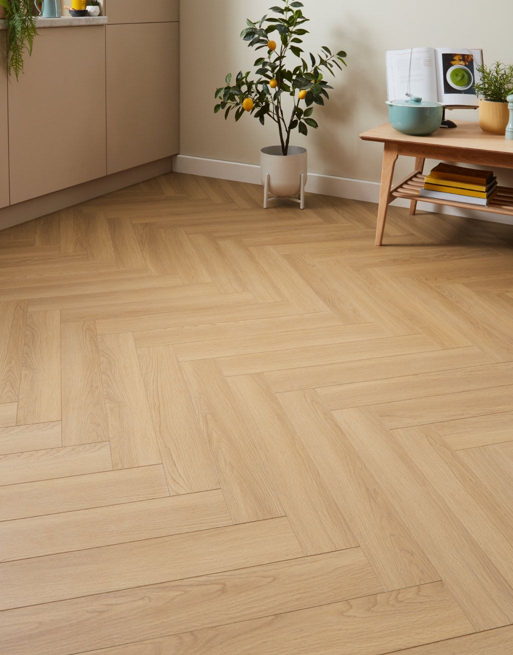 Luxe Herringbone - Vanilla Oak Laminate Flooring | Direct Wood Flooring